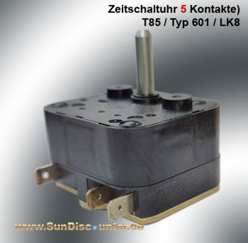 Zeitschaltuhr Diehl Typ 600, t85 & Zeitschaltuhrenknöpfe