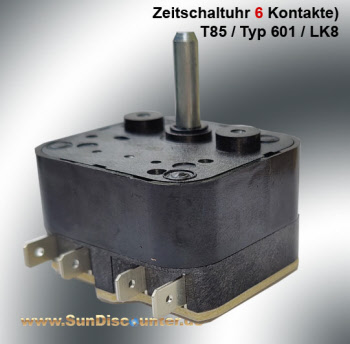 Zeitschaltuhr Diehl Typ 600, t85 & Zeitschaltuhrenknöpfe