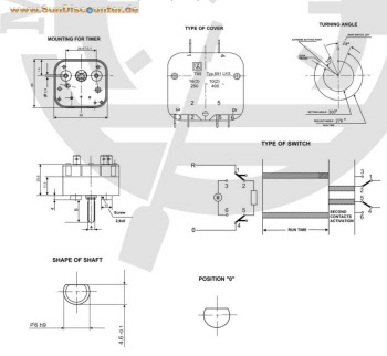 Zeitschaltuhr Diehl Typ 600, t85 & Zeitschaltuhrenknöpfe
